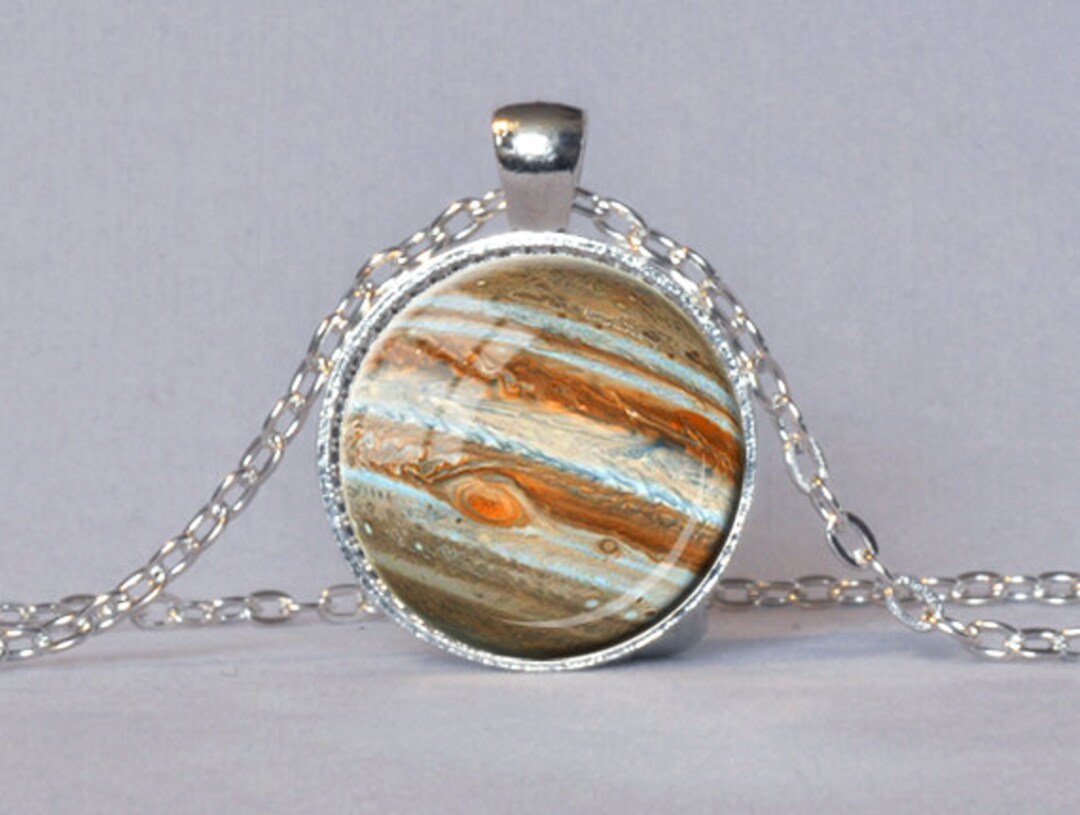Jupiter Pendant Necklace: Astronomy Space Jewelry, Silver Plated - Etsy