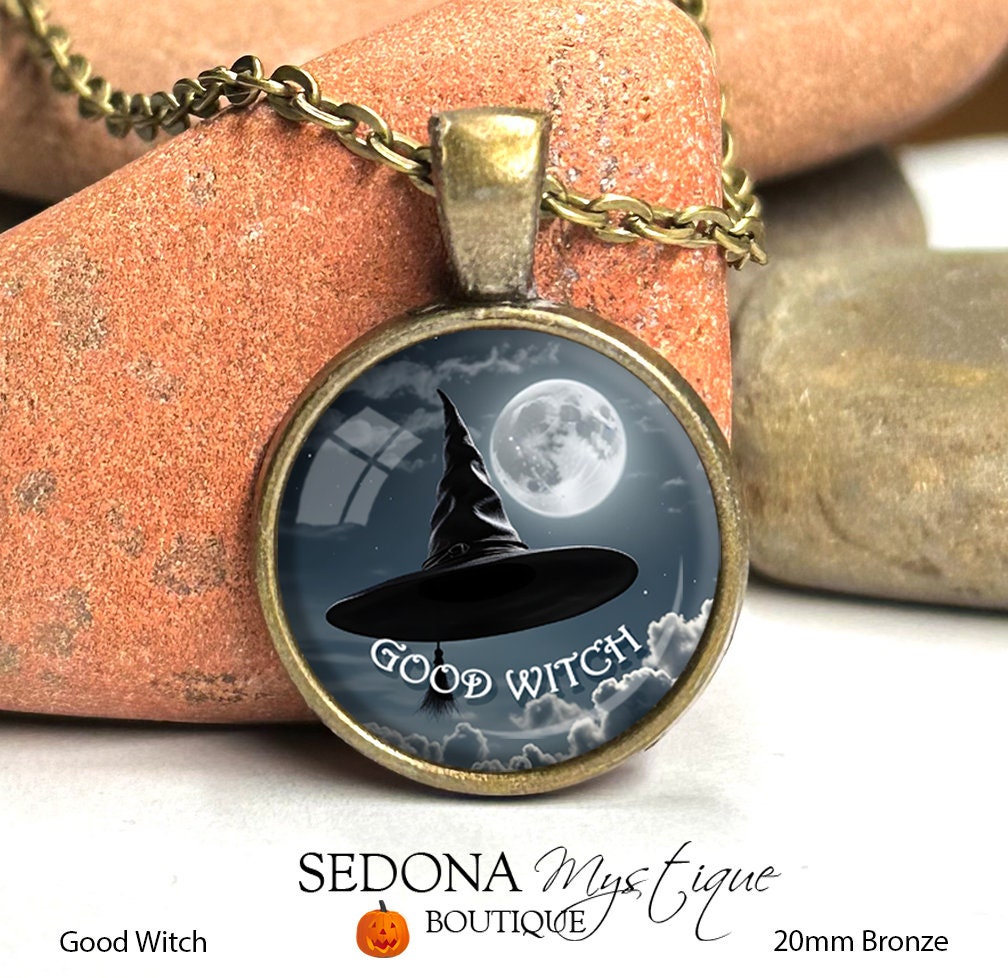 GOOD WITCH PENDANT Halloween Good Witch Necklace Halloween Witch ...