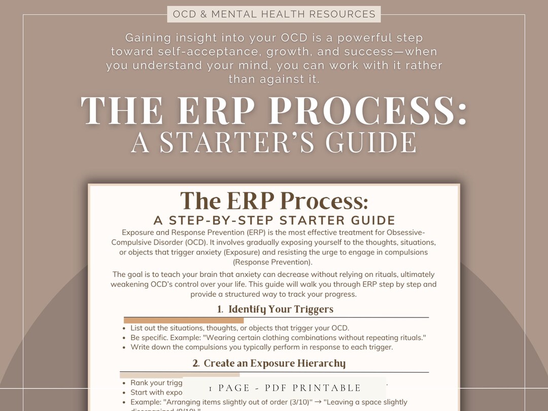 The ERP Process A Step-by-step Guide Therapist Supplemental Resources ...