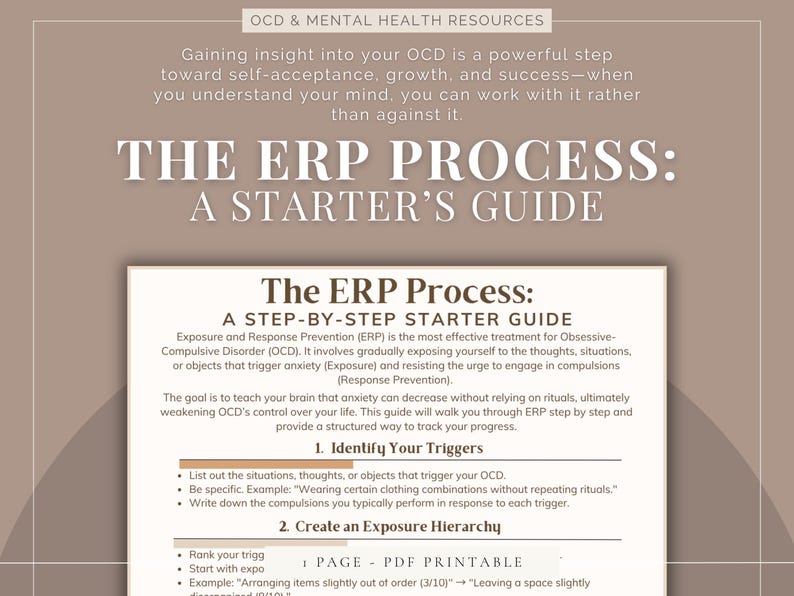 The ERP Process A Step-by-step Guide Therapist Supplemental Resources ...