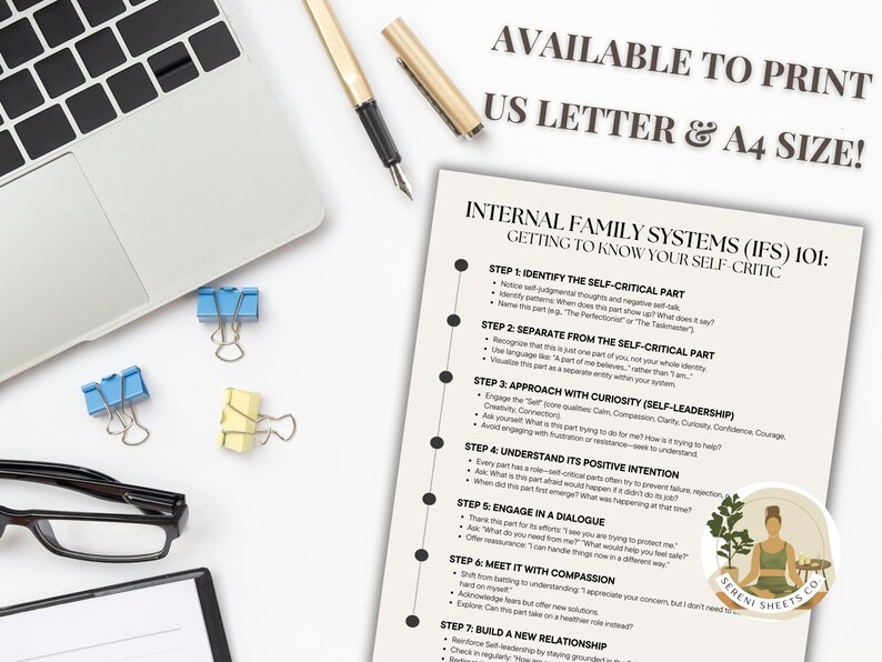 IFS Self-critic Guide | Trauma Worksheets Therapy Printable | Healing ...