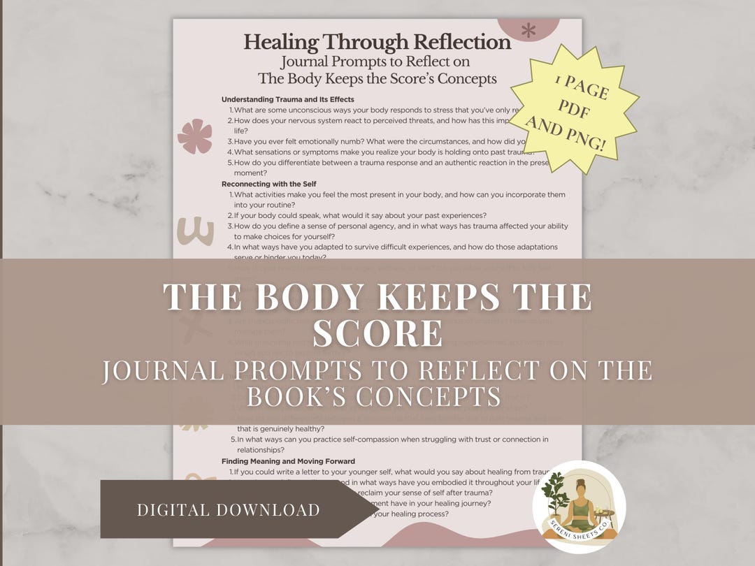 The Body Keeps the Score: Journal Prompts | Trauma Therapy Printable ...