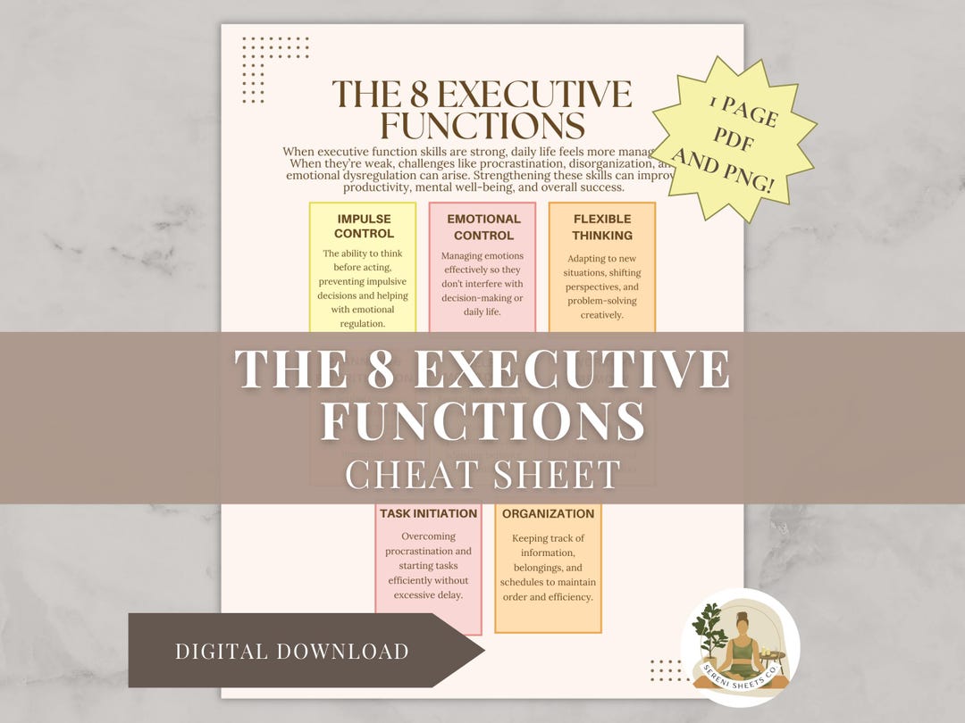 The 8 Executive Functions | Executive Function Resources | Executive Dysfunction ADHD Help ...