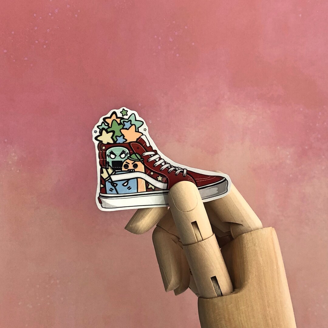 Red Doodle Shoe Heavy Duty Sticker Vinyl Stickers Planner - Etsy