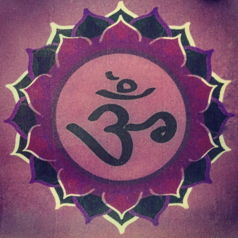 Purple Ohm Third Eye Chakra Design Print Wall Decor Studio Wall Art - Etsy