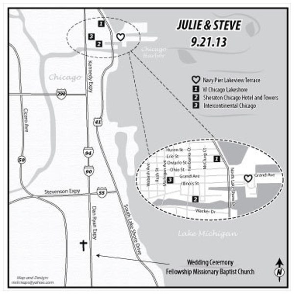 Wedding Map Insert - Etsy