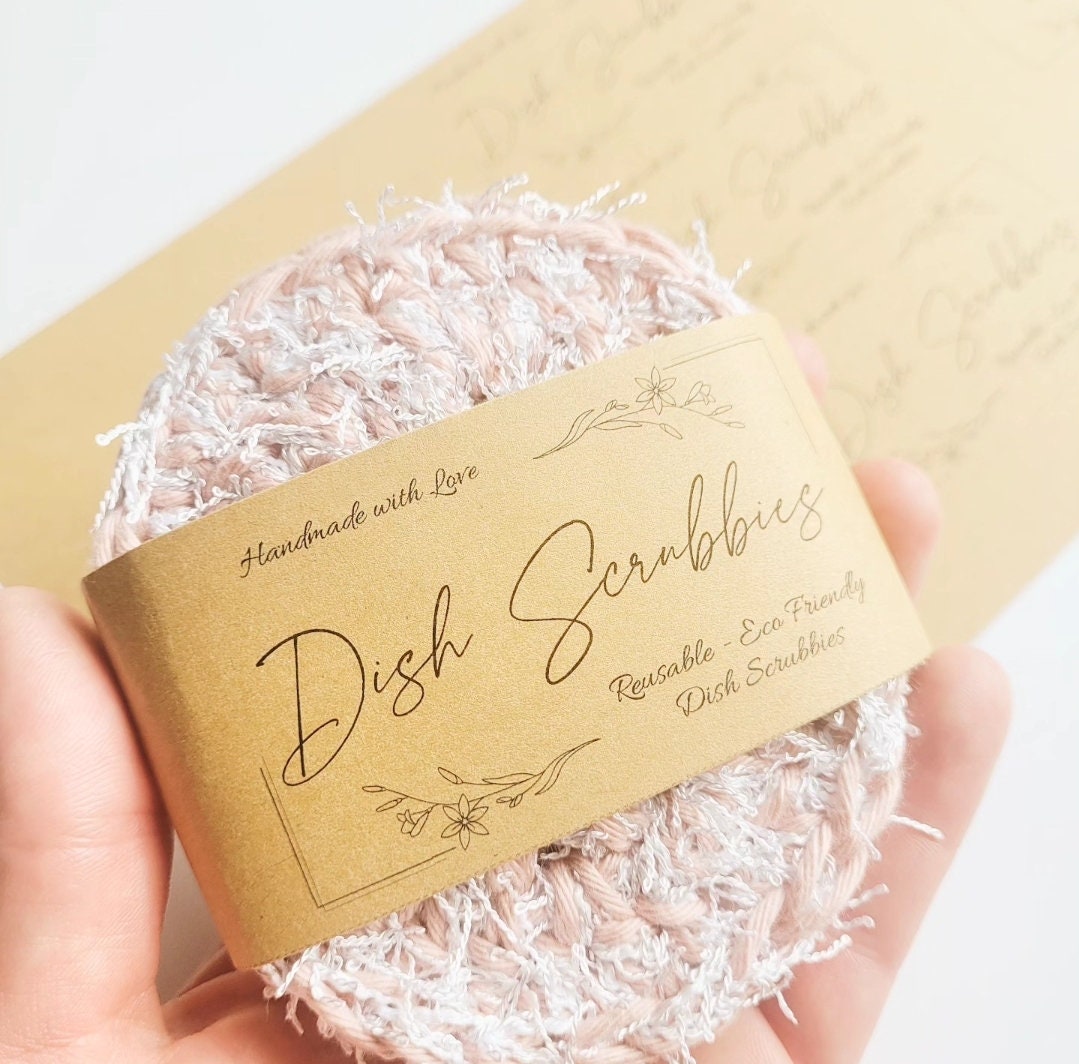 Printable Dish Scrubby Wrap Labels/downloadable Pdf/market Packaging ...