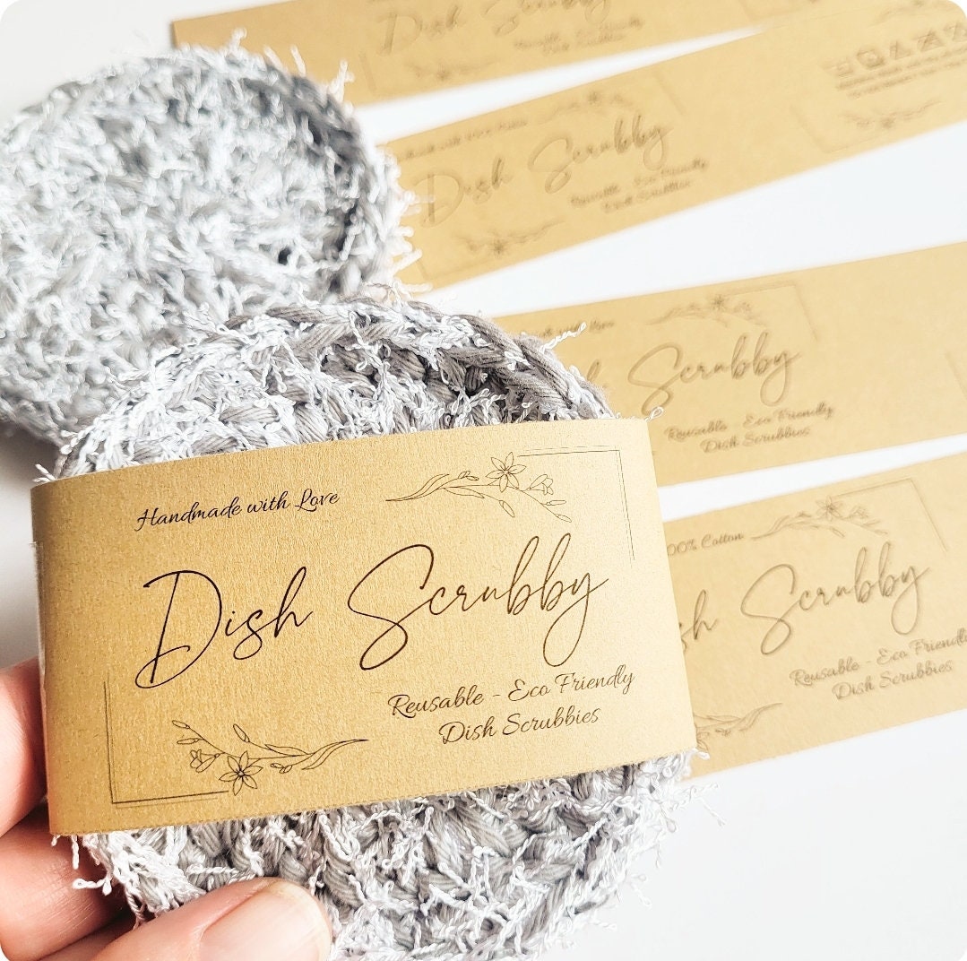 Printable Dish Scrubby Wrap Labels/downloadable Pdf/market Packaging ...