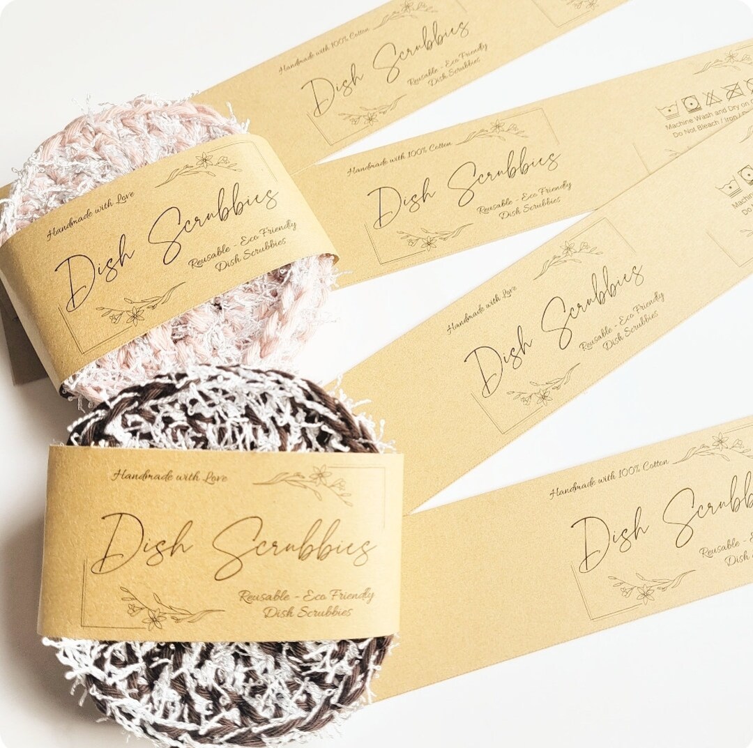 Printable Dish Scrubby Wrap Labels/downloadable Pdf/market Packaging ...