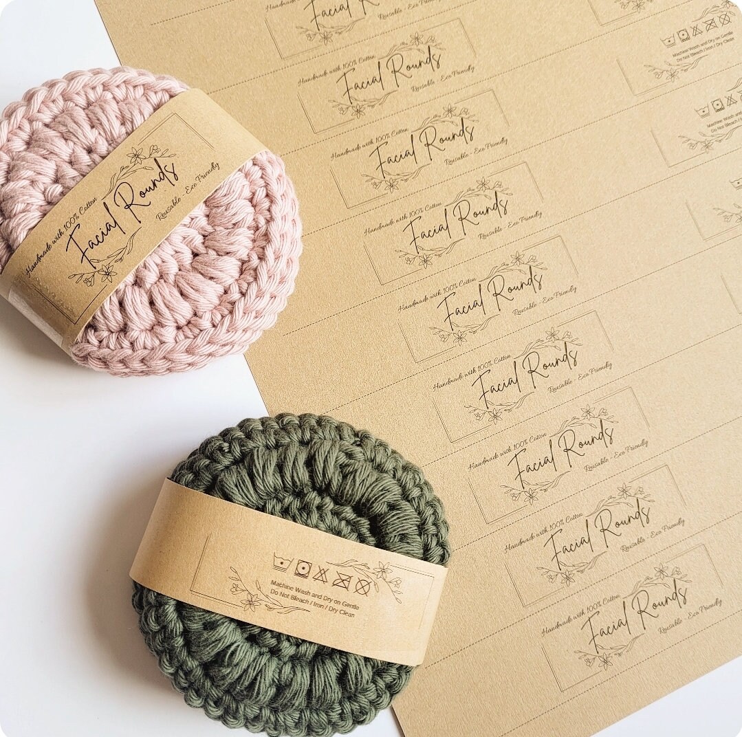 Printable Facial Rounds Wrap Labels/downloadable Pdf/market Packaging ...