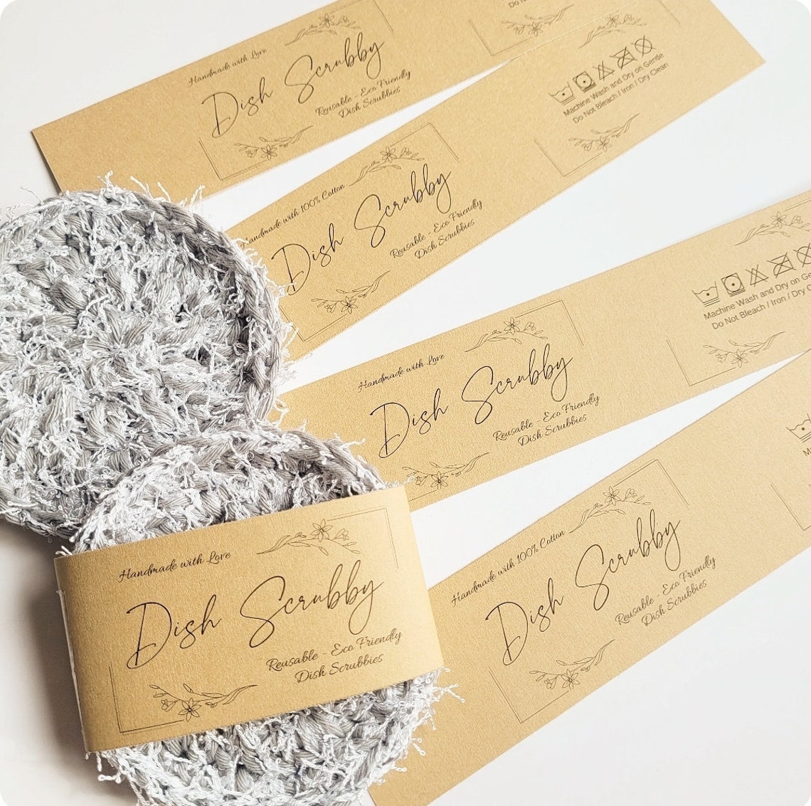 Printable Dish Scrubby Wrap Labels/downloadable Pdf/market Packaging ...