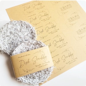 Printable Dish Scrubby Wrap Labels/downloadable Pdf/market Packaging ...