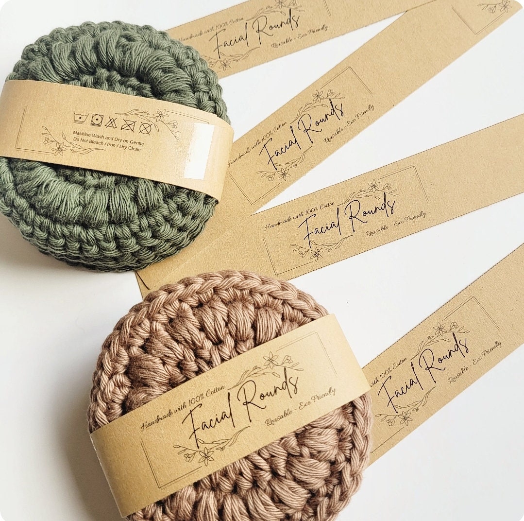 Printable Facial Rounds Wrap Labels/downloadable Pdf/market Packaging ...