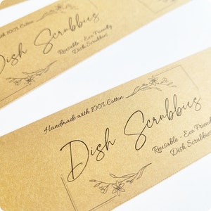 Printable Dish Scrubby Wrap Labels/downloadable Pdf/market Packaging ...