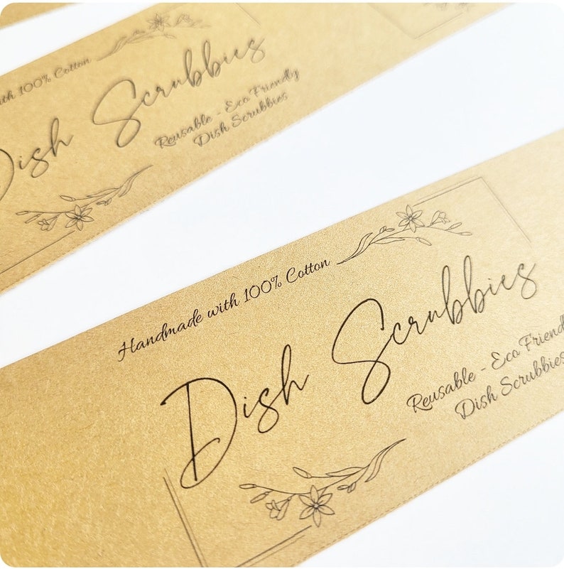 Printable Dish Scrubby Wrap Labels/downloadable Pdf/market Packaging ...
