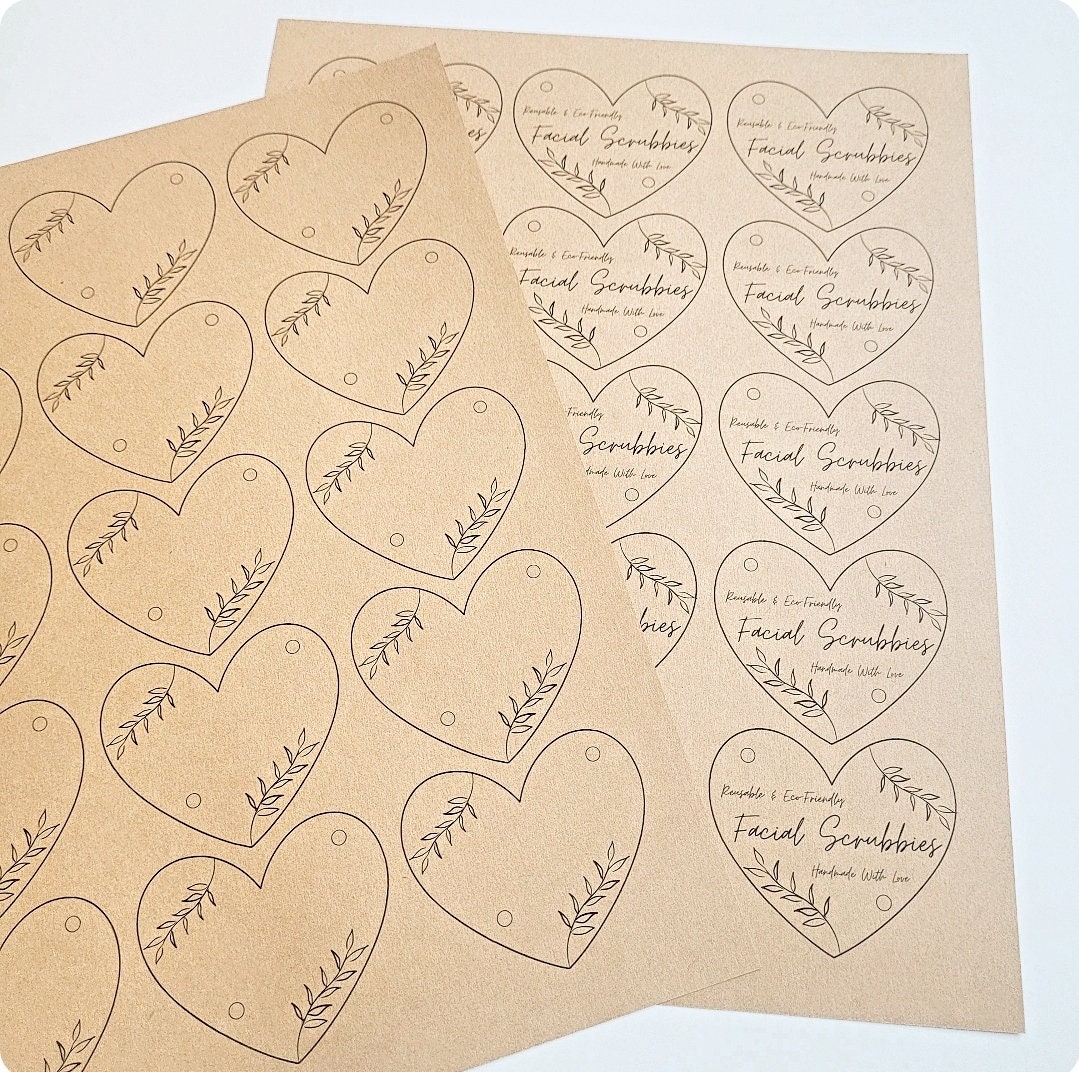 Etiquettes Imprimables Petit Coeur En Forme De Coeur Pdf Téléchargeable