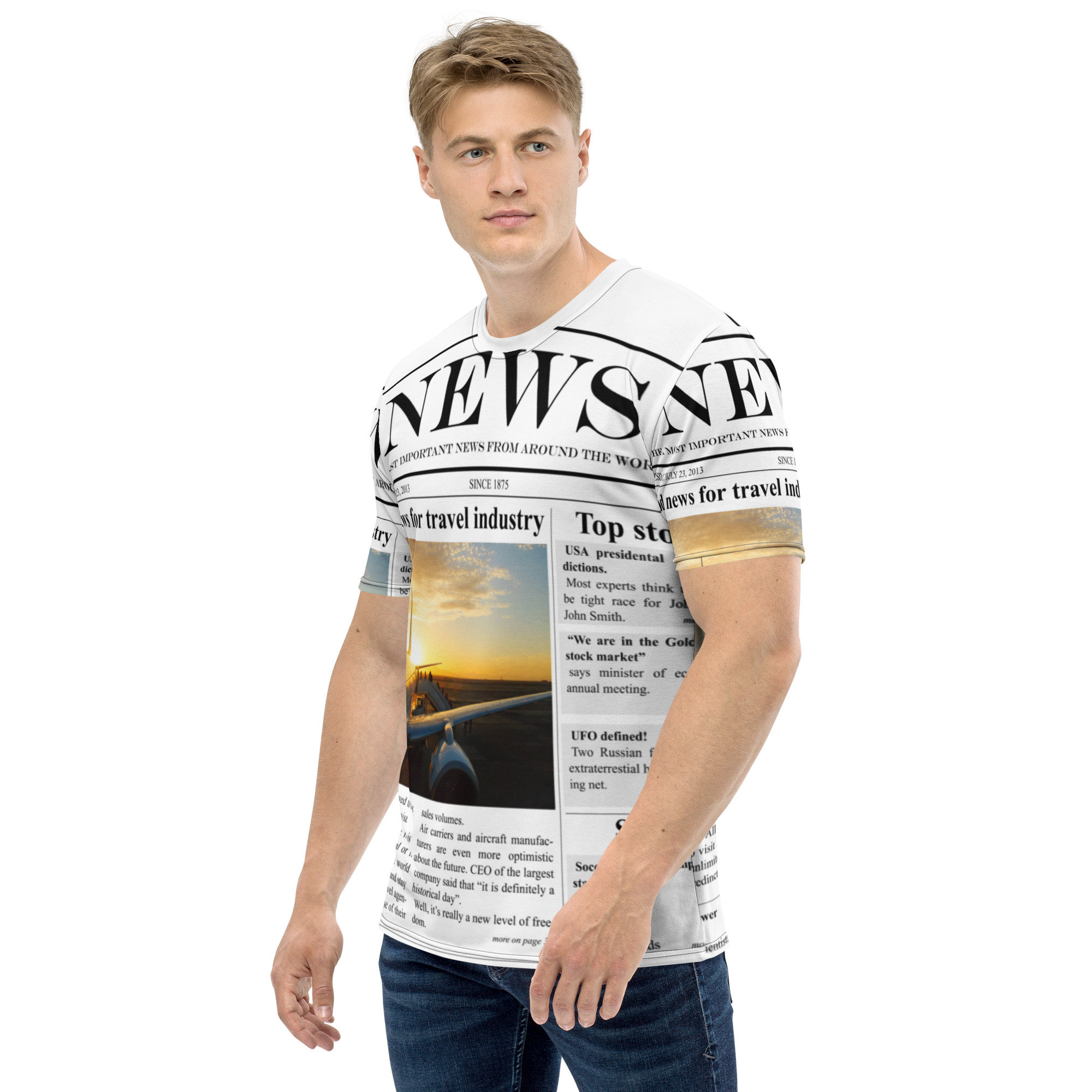 Front Page Newspaper Print T-shirt - Etsy