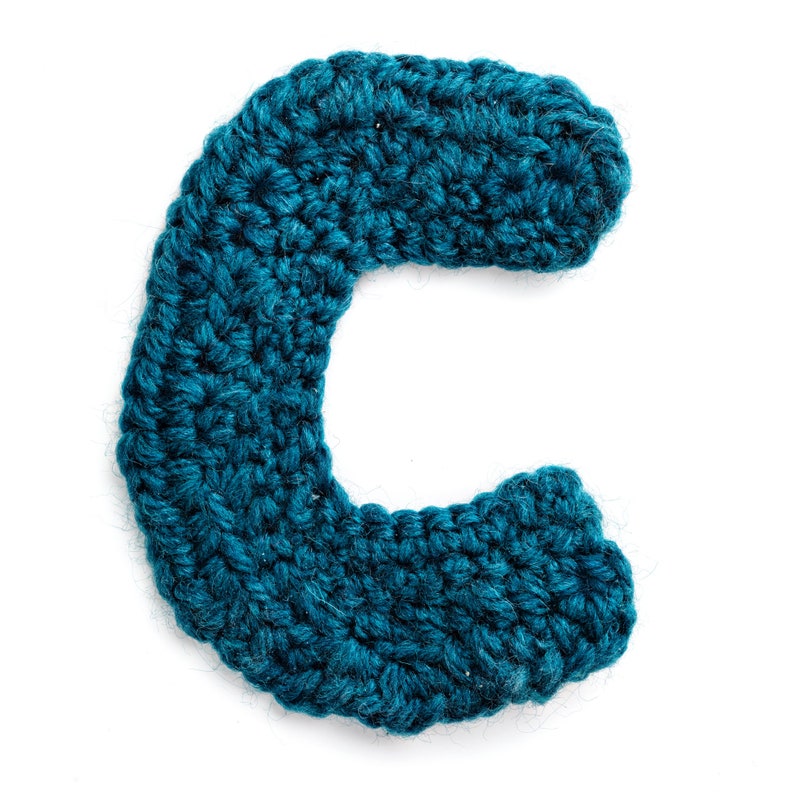 Hand Crocheted Alphabet Letter Applique - 6 Inch - for Sweaters Pillows ...