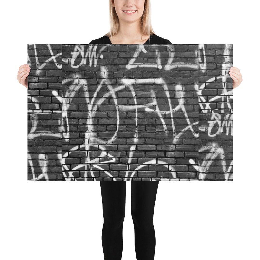 Realistic Looking Graffiti Wall Art Poster on Museum Quality Paper - Etsy