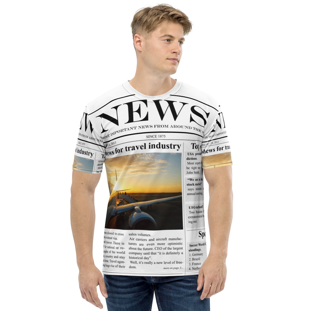 Front Page Newspaper Print T-shirt - Etsy