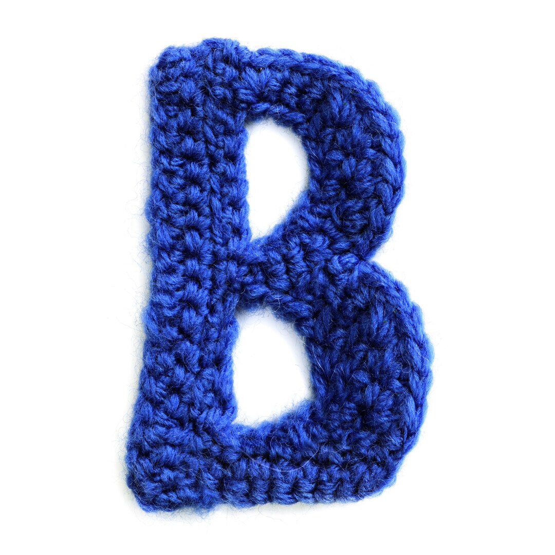 Hand Crocheted Alphabet Letter Applique - 6 Inch - for Sweaters Pillows ...