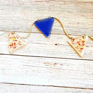 Fused Glass Bunting Flags Transparent Suncatcher Glass Flags - Etsy