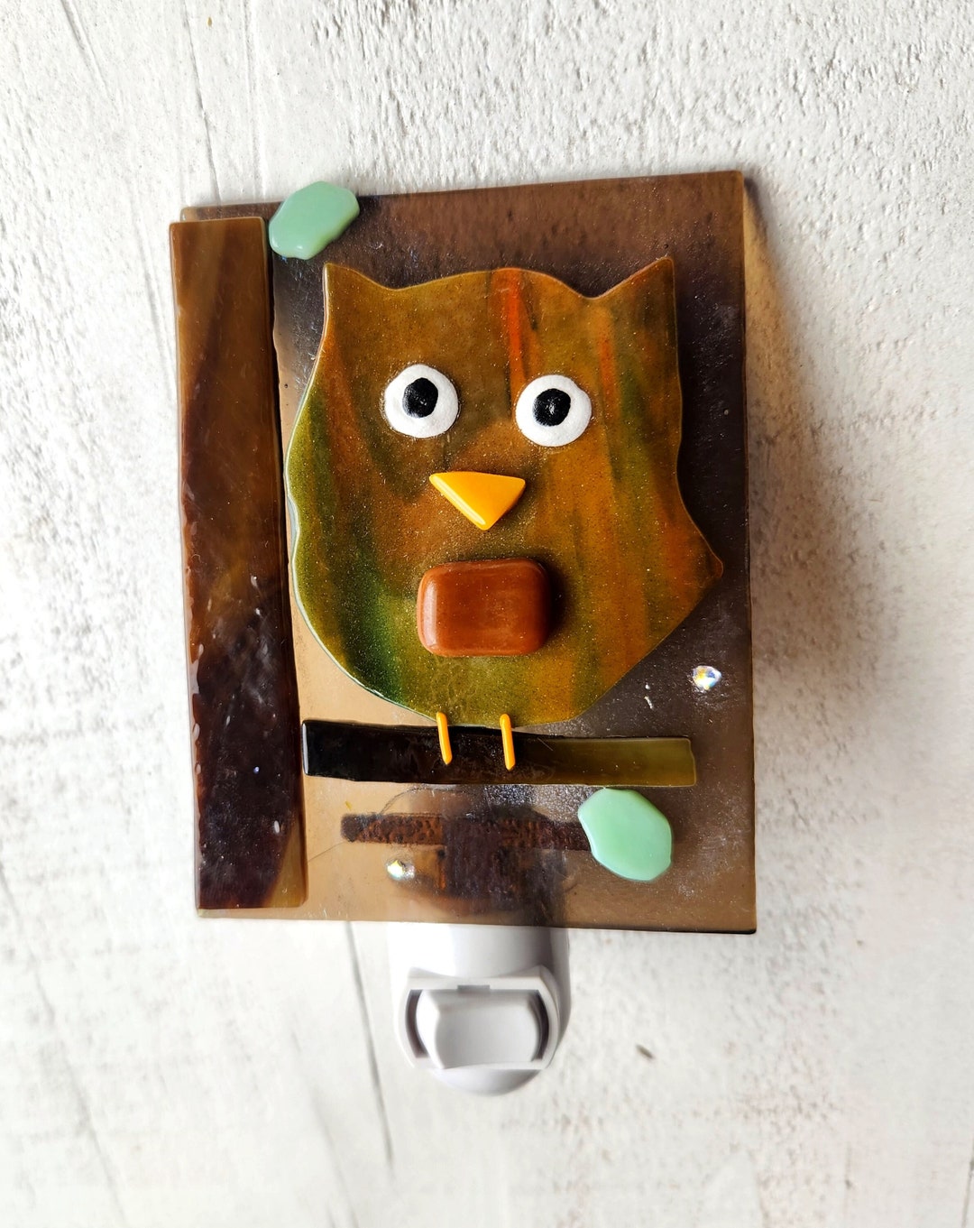 Owl Nightlight, Frances the Owl Nightlight, Orange Owl Night Light ...