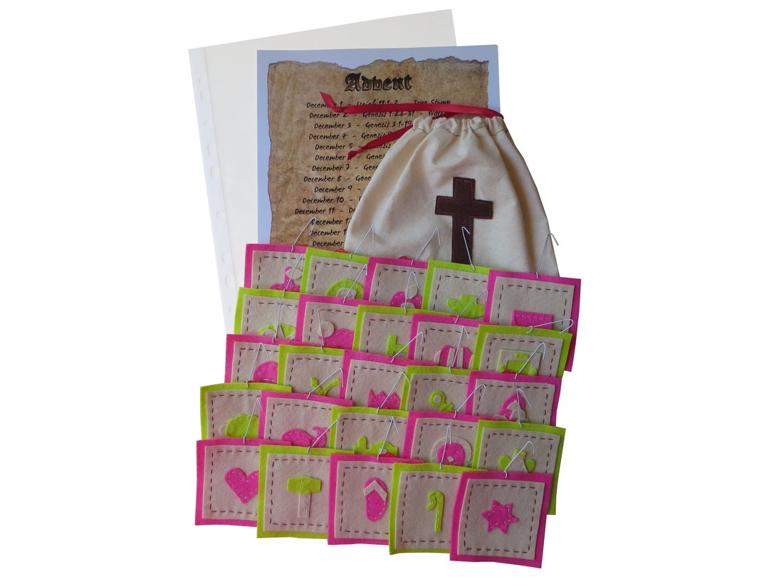 25 adornos de árbol de Jesse de fieltro para Adviento y Navidad nuestro ...