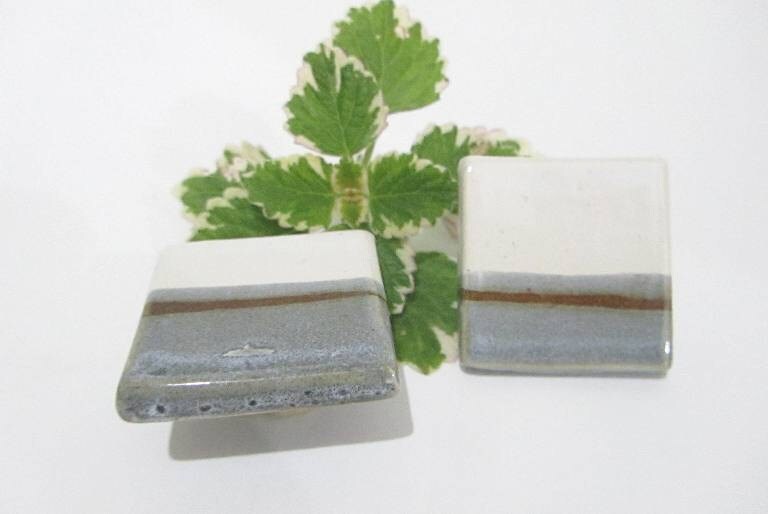 Square Knobs, Ceramic Knobs, Ceramic Dresser Knobs, Handmade Door Knobs ...