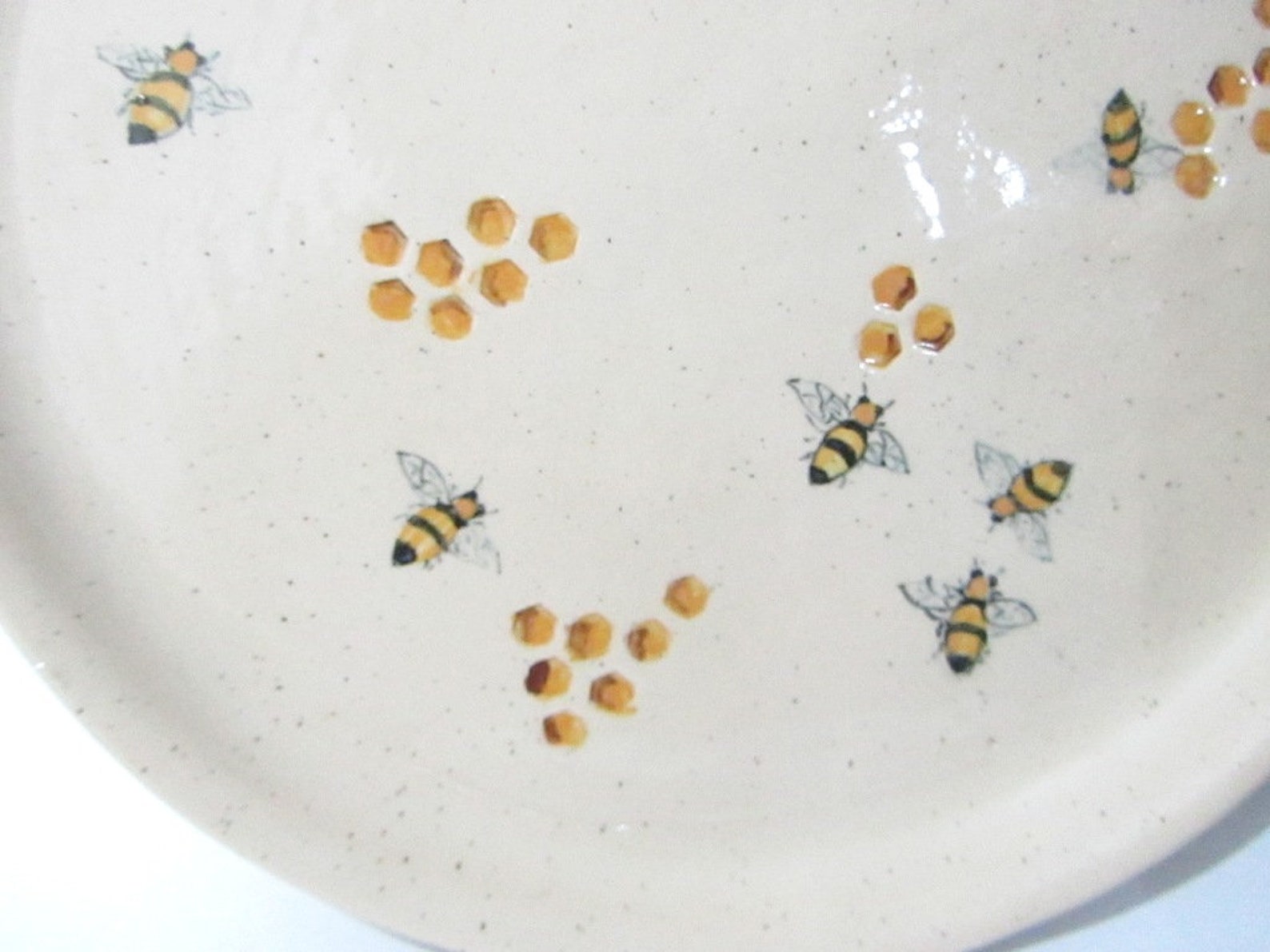 Bee Plate Large Ceramic Plate Serving Platter. Cake Plate - Etsy