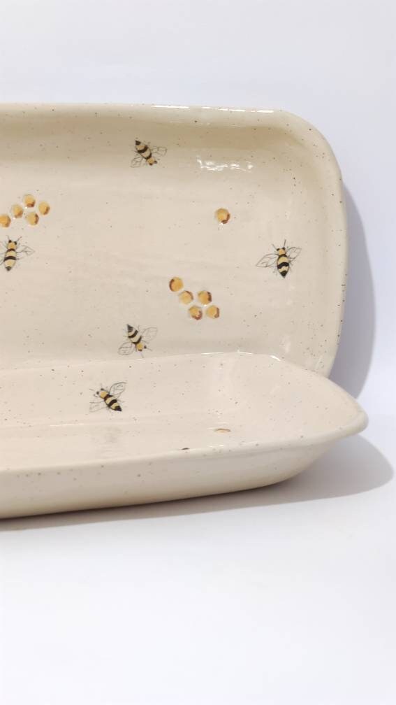 Long Tray Bee Plate Ceramic Plate Ceramic Serving Tray - Etsy UK