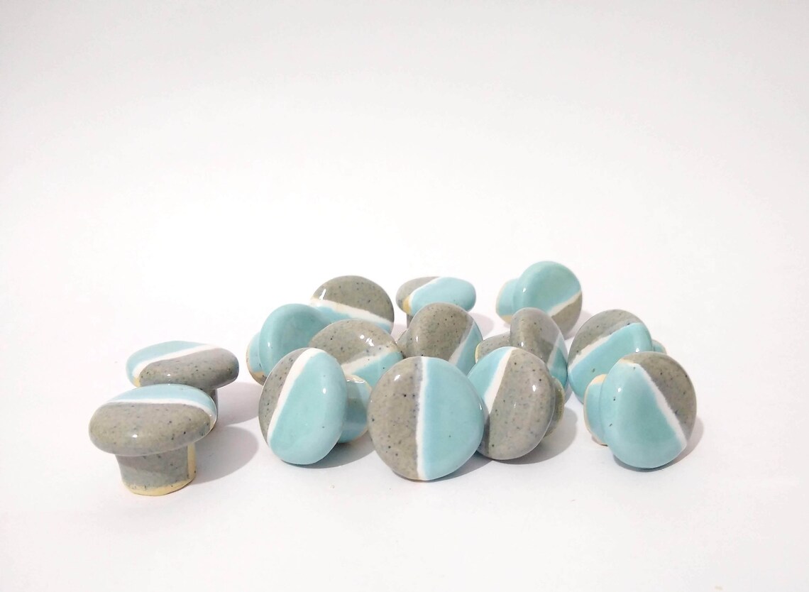 Ceramic Knobs Cabinet Knobs Small Round Knobs Dresser | Etsy UK