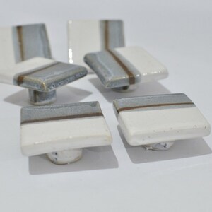 Square Knobs, Ceramic Knobs, Ceramic Dresser Knobs, Handmade Door Knobs ...
