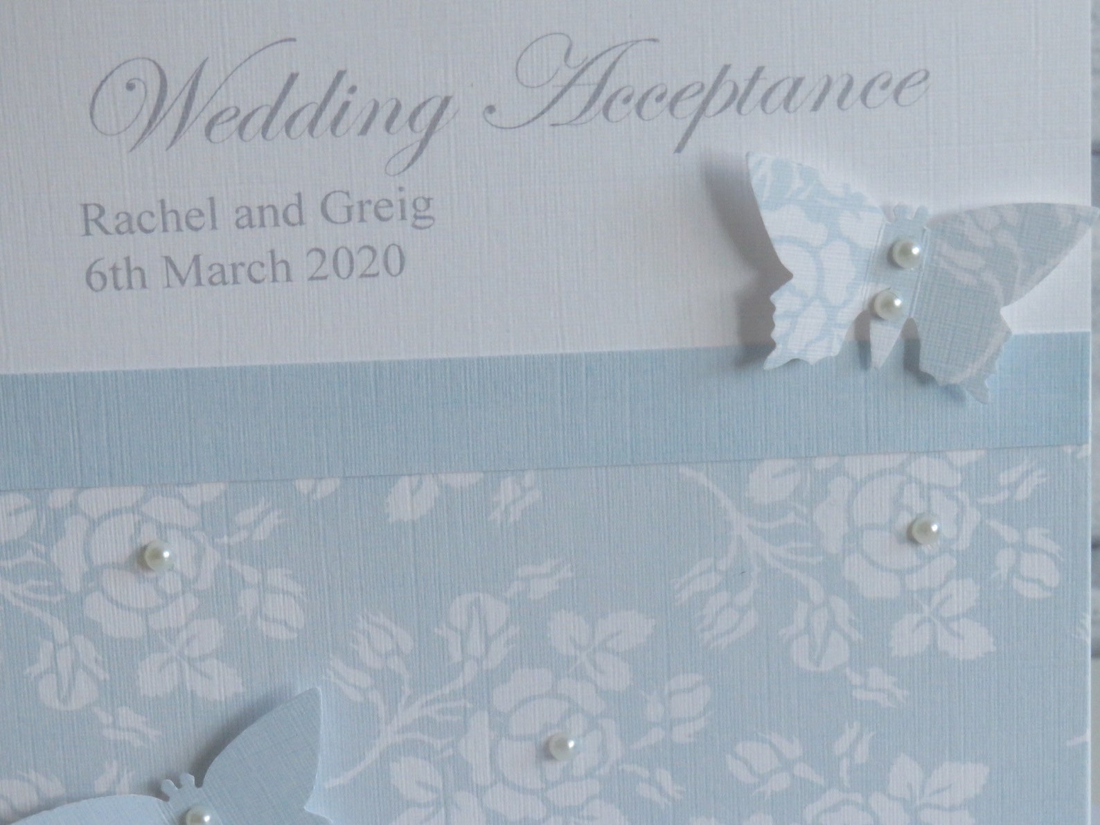 Personalised Wedding Acceptance Card Evening Acceptance Pink - Etsy UK