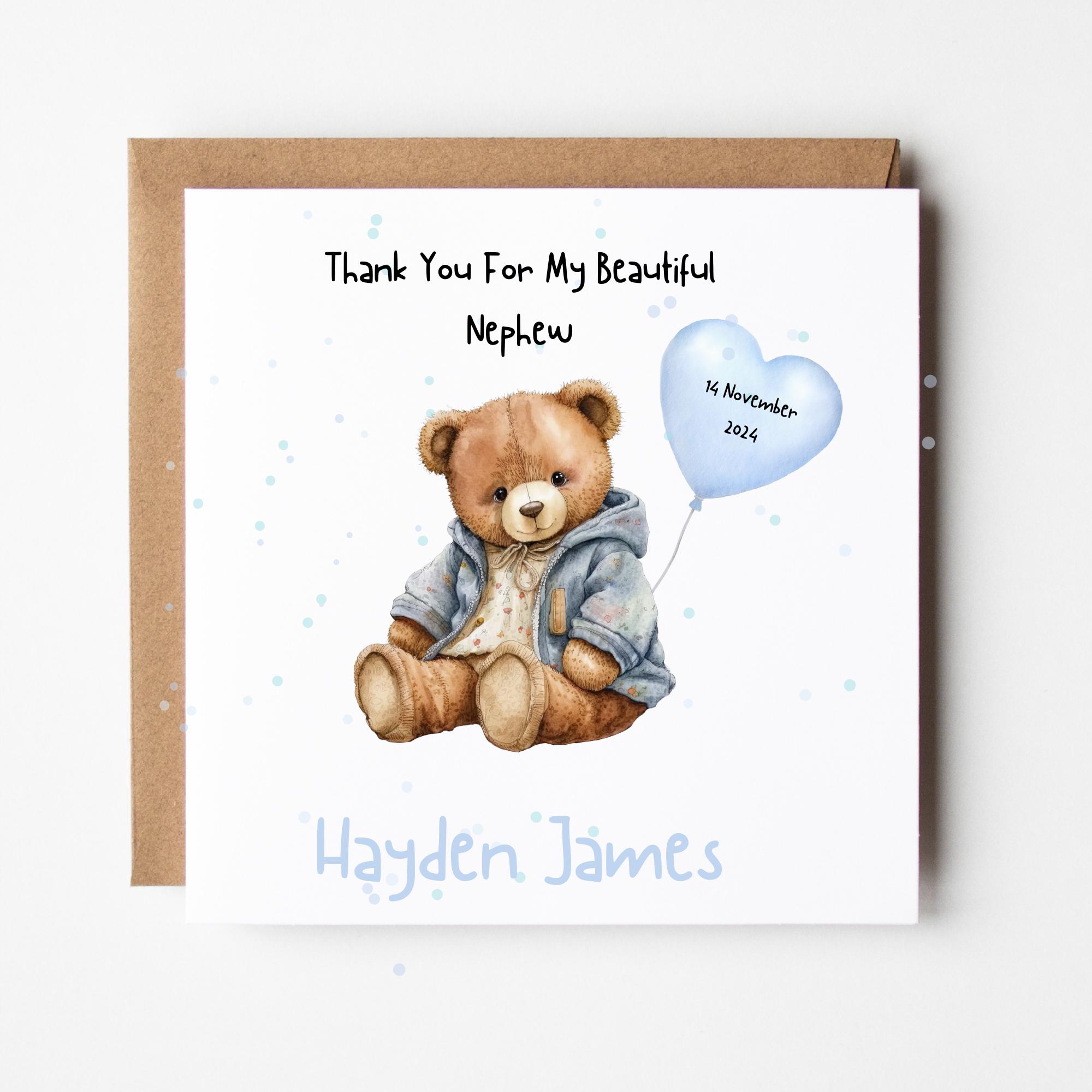 Personalised Thank You for Our Grandson Card, Birth Great Grandson, New ...