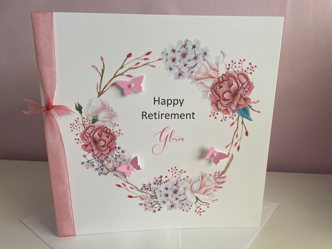Large Personalised Retirement Card Women Mum Aunty Sister Friend