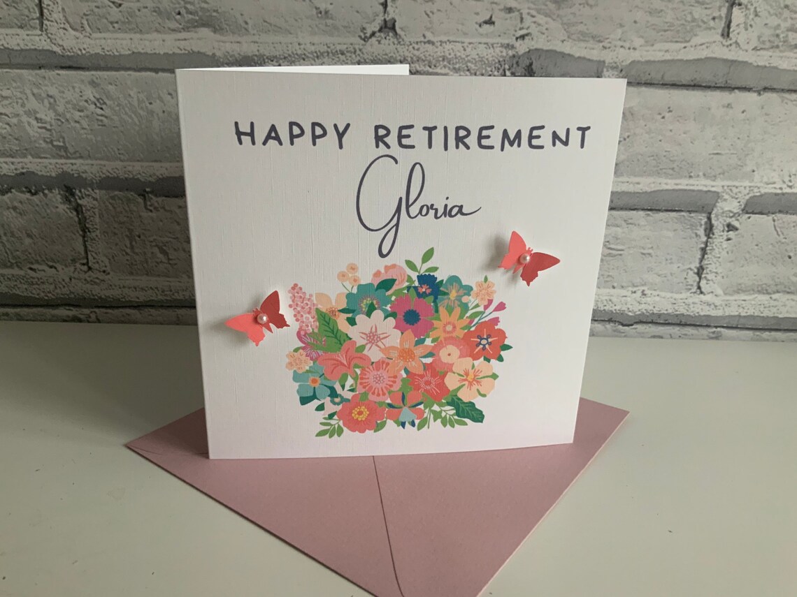 Personalised Retirement Card Women Mum Aunty Sister - Etsy UK