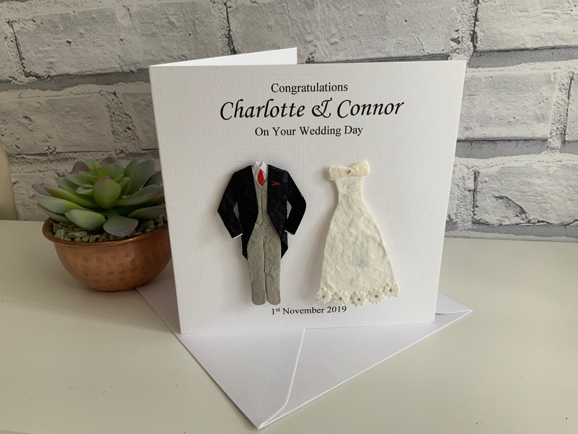 Personalised Wedding Card - Personalised Wedding Day Card - Couple, Mr ...