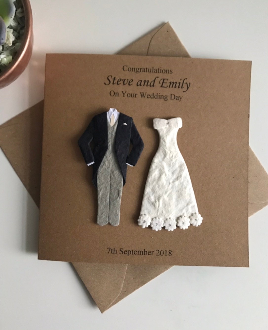 Personalised Wedding Card Personalised Wedding Day Card | Etsy UK