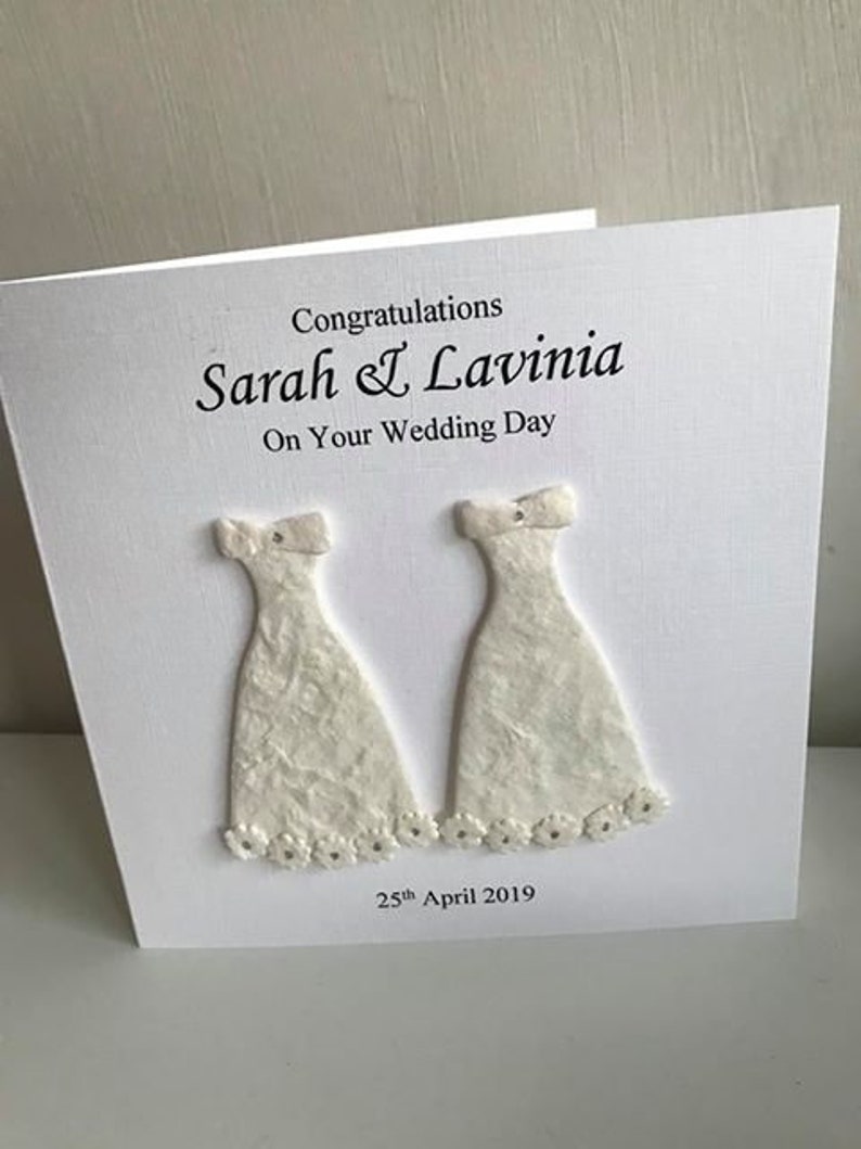 Lesbian Gay Wedding Card Mrs And Mrs Personalised Etsy Uk