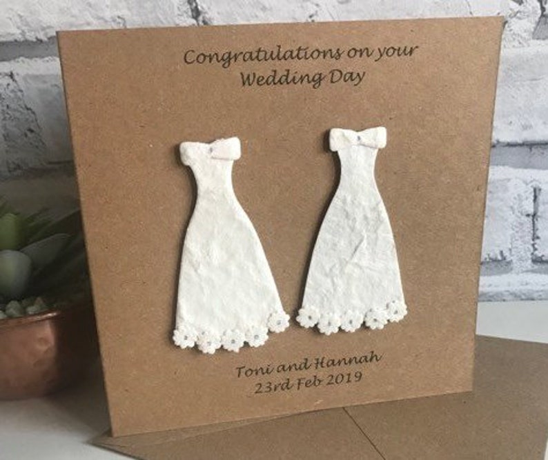 Lesbian Gay Wedding Card Mrs And Mrs Personalised Etsy Uk