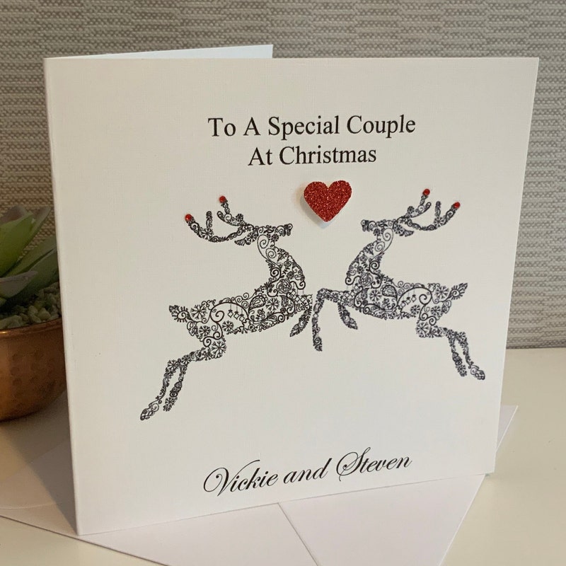 Couple Christmas Card - Etsy