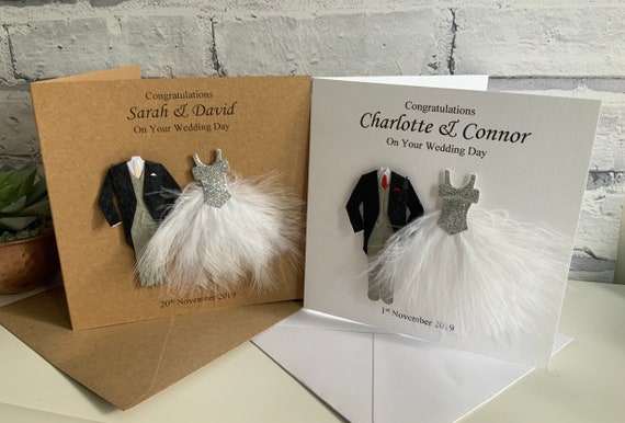 Personalised Wedding Card Personalised Wedding Day Card | Etsy