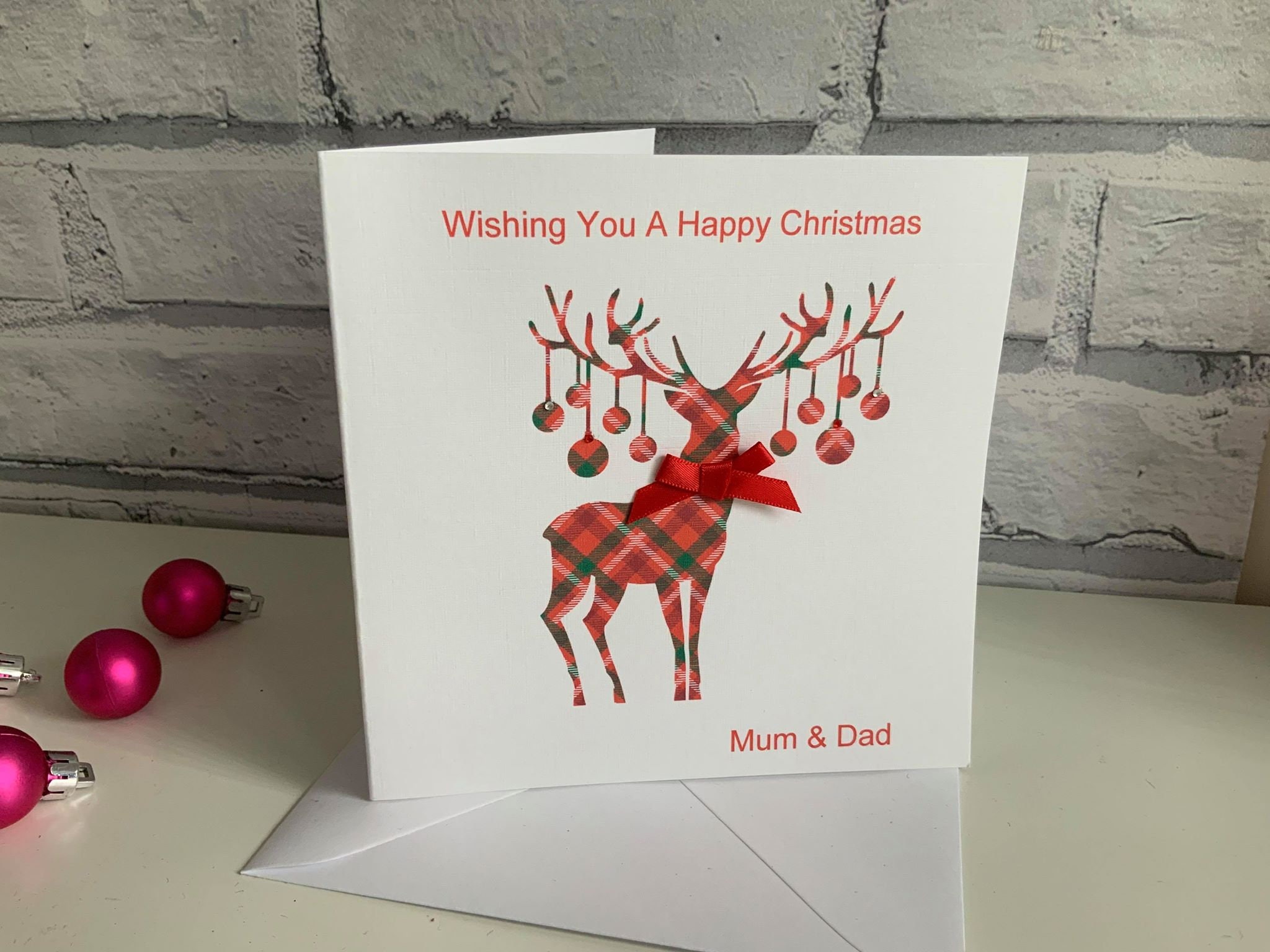 Personalised Scottish Christmas Card Any Name Mum Dad - Etsy UK