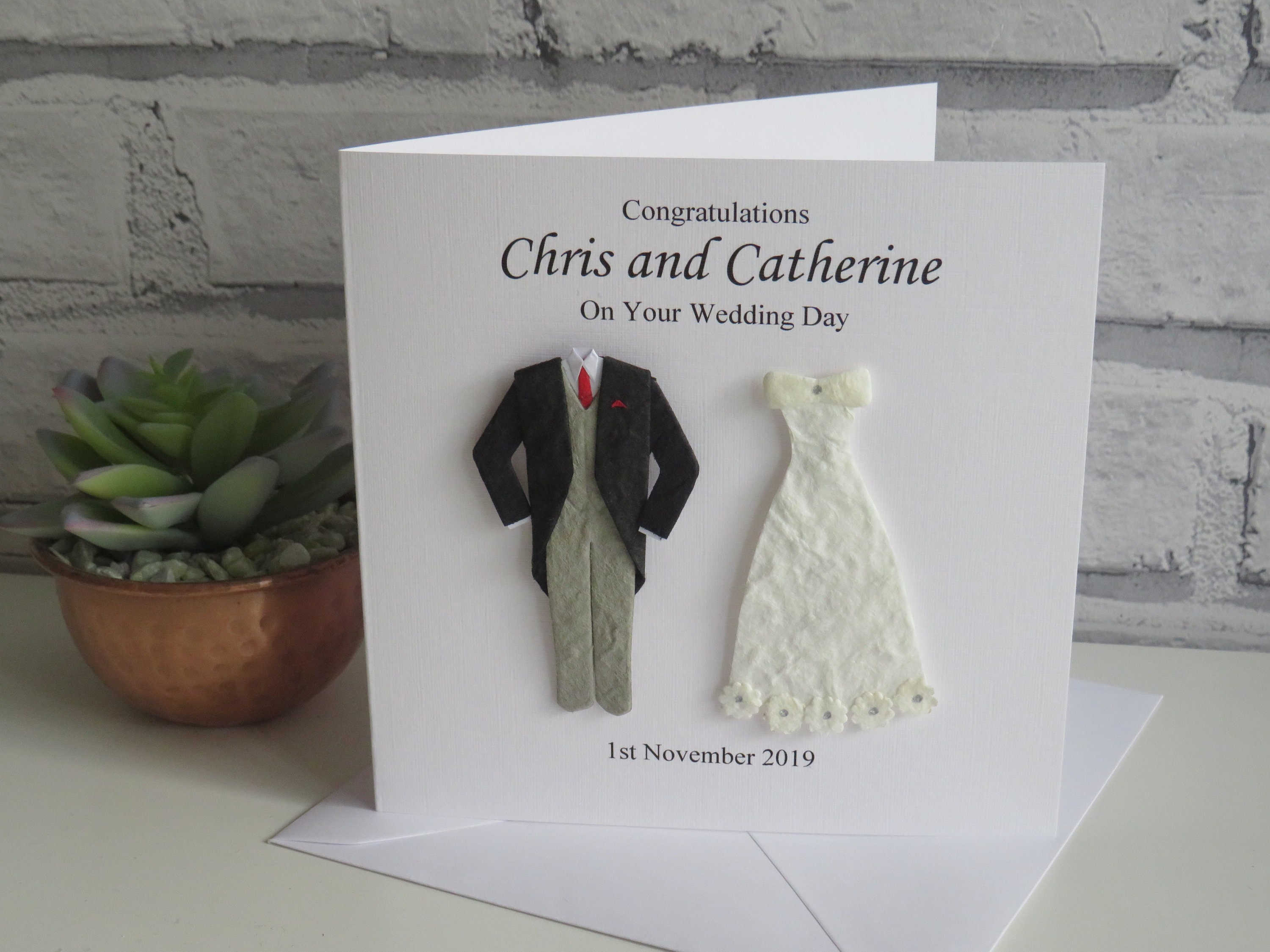 Personalised Wedding Card Personalised Wedding Day Card | Etsy UK