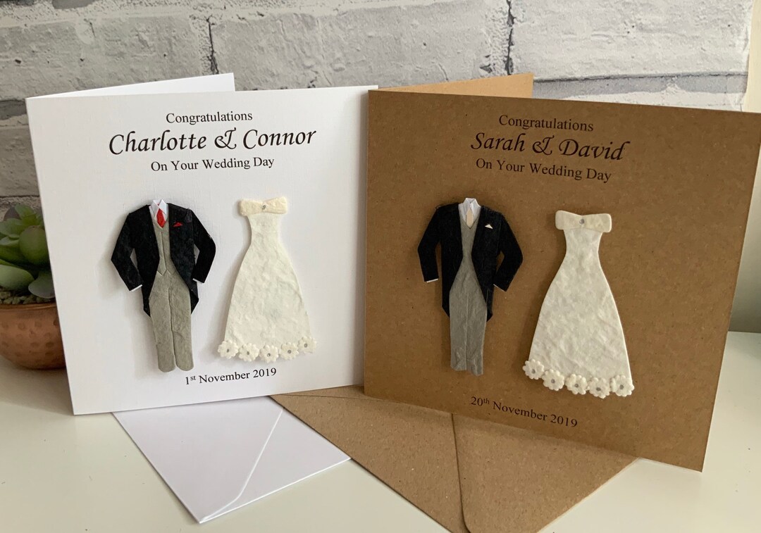 Personalised Wedding Card - Personalised Wedding Day Card - Couple, Mr ...
