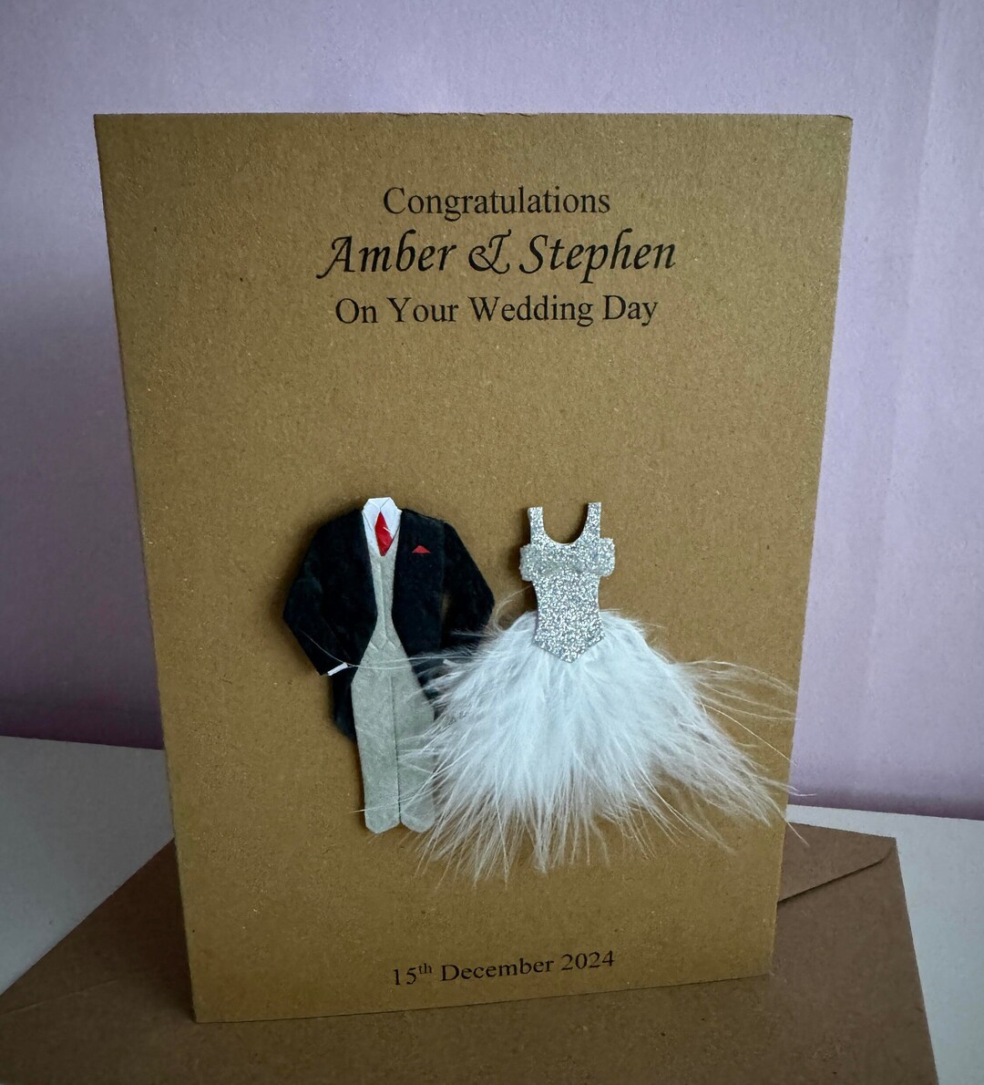 Personalised A5 Wedding Card - Personalised Wedding Day Card - Couple ...