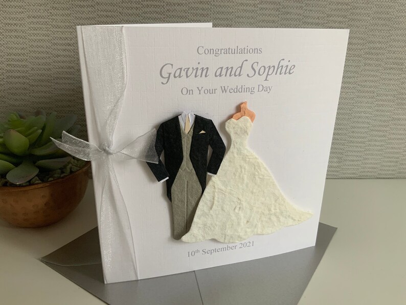 Personalised Wedding Card Personalised Wedding Day Card - Etsy UK