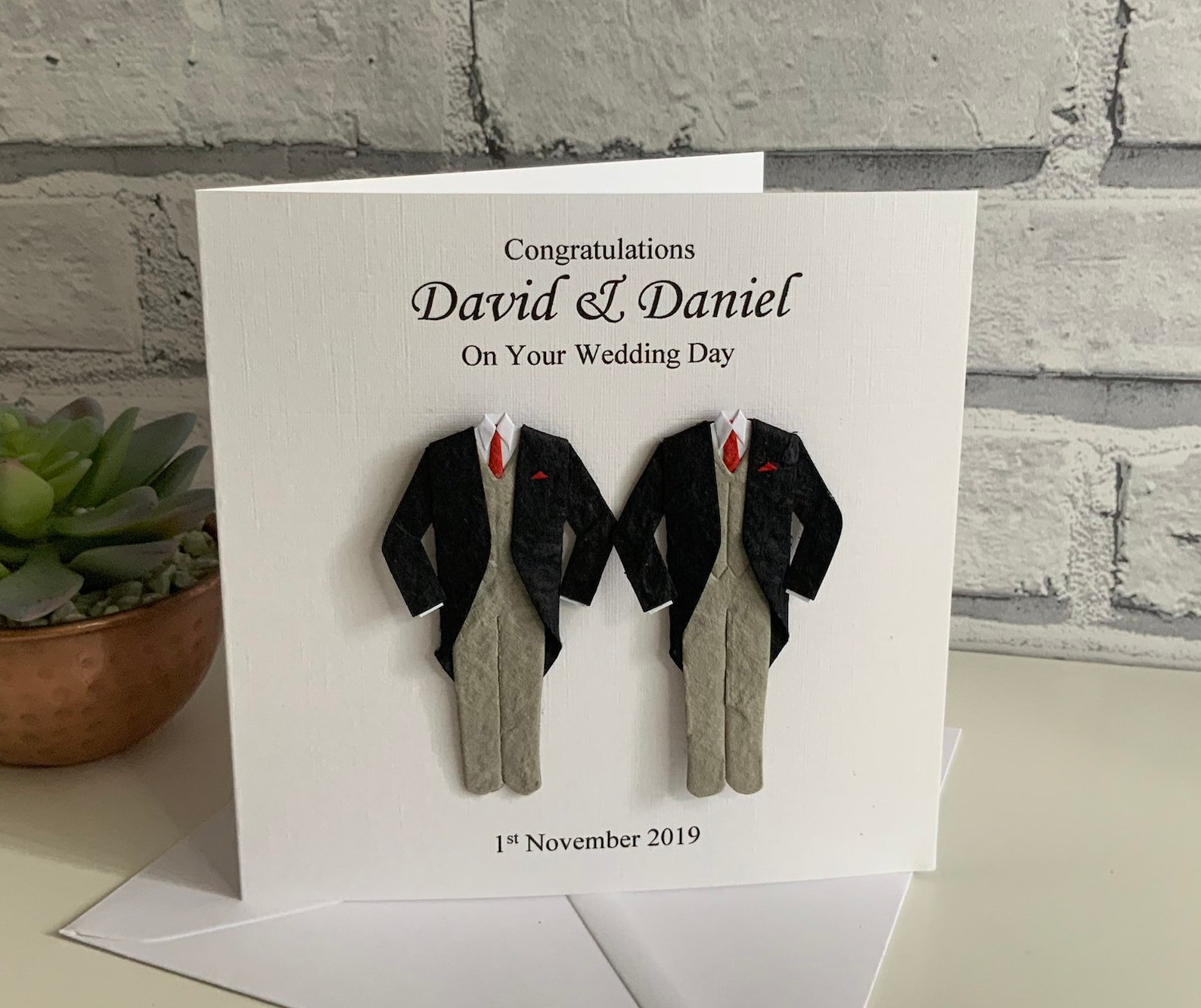 Personalised Gay Wedding Card Mr And Mr Gay Couple Etsy Uk