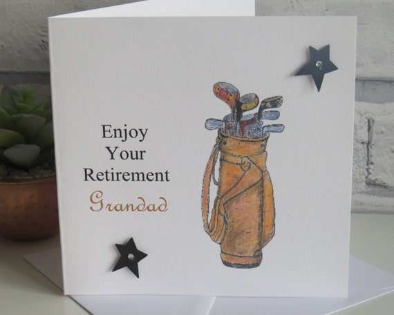 Personalised Retirement Card Dad Golf Grandad Uncle Step - Etsy UK